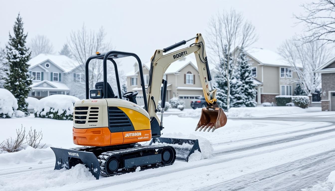 Plowing Snow with a Mini Excavator: A How-To Guide
