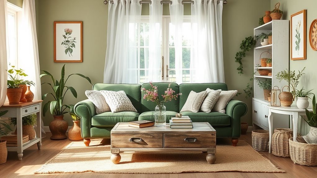 6 Cottagecore Living Room Tips for a Rustic Escape